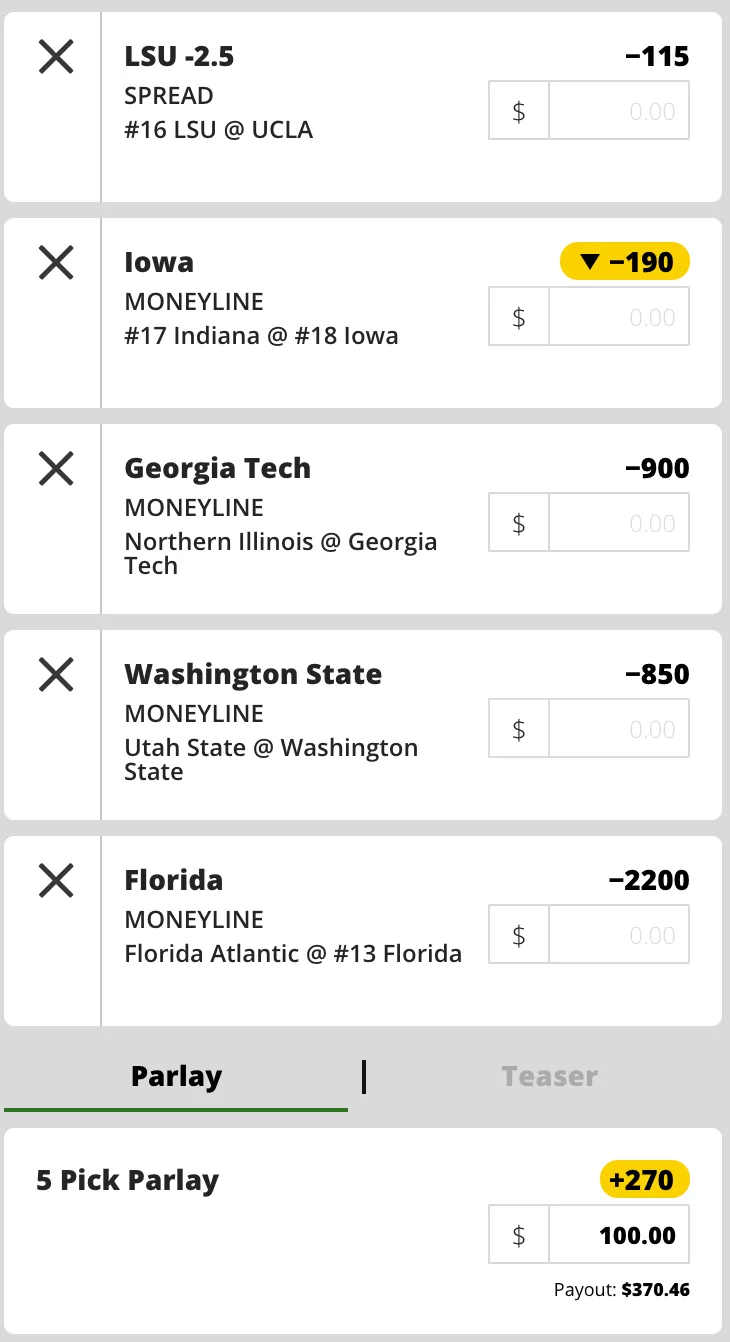 College Football Parlay Picks for Week 1 (2021) | BettingPros